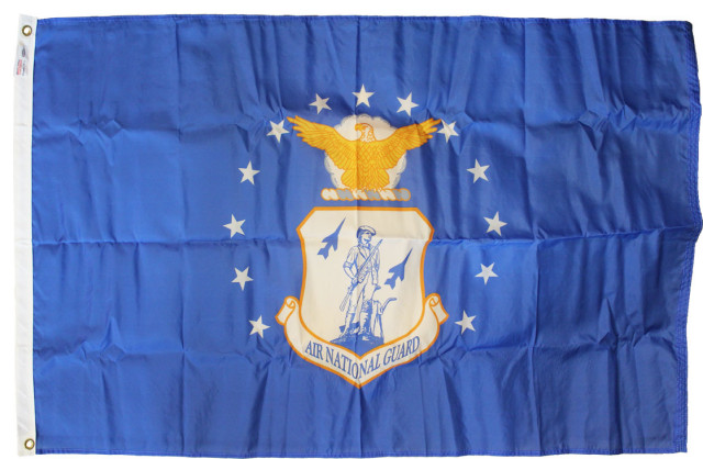 Air National Guard, 3'x5' Nylon Flag - Traditional - Flags And ...