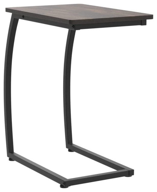 Vintage C Shaped Table for Coffee Snack Laptop - Transitional - Side ...