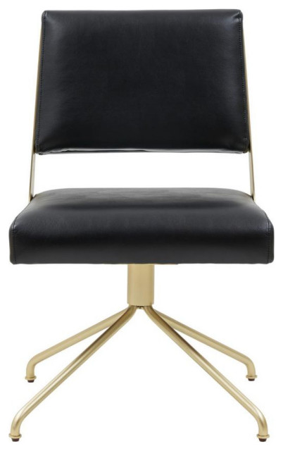 Myric Swivel Office Chair Black/Gold - Contemporary - Office Chairs ...