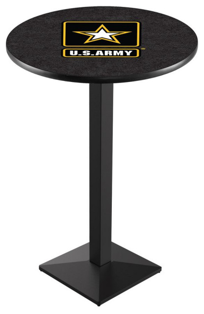 Holland L217 United States Army 42x28" Pub Table - Black Wrinkle ...