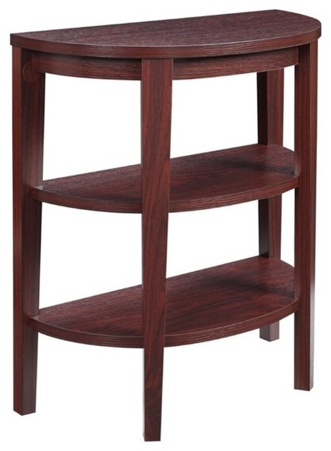 Pemberly Row 2 Shelf Console Table in Mahogany - Transitional - Console ...