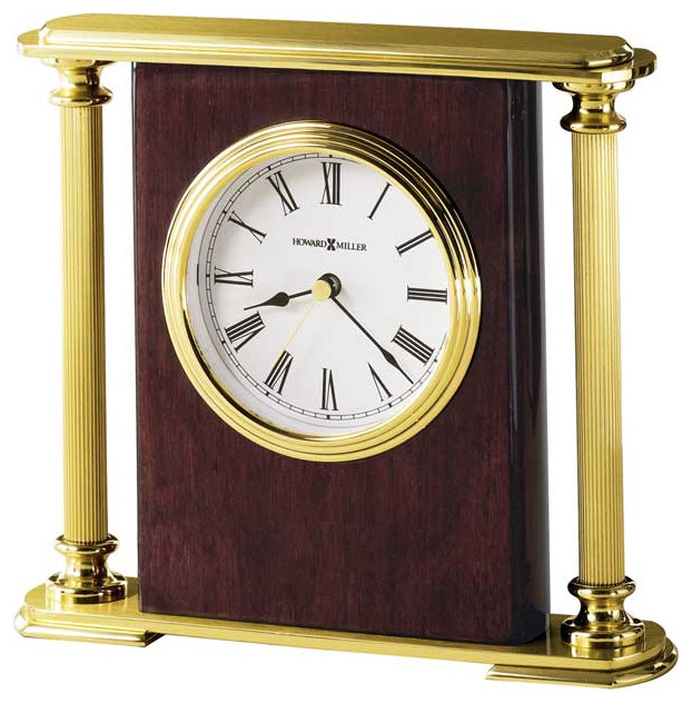 Rosewood Encore Quartz Mantel Clock - Traditional - Desk And Mantel ...