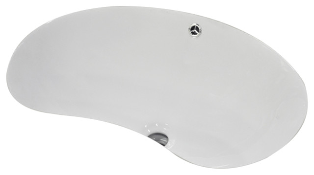 Kidney Design, Bright White Under-Mount Sink - Contemporary - Bathroom ...