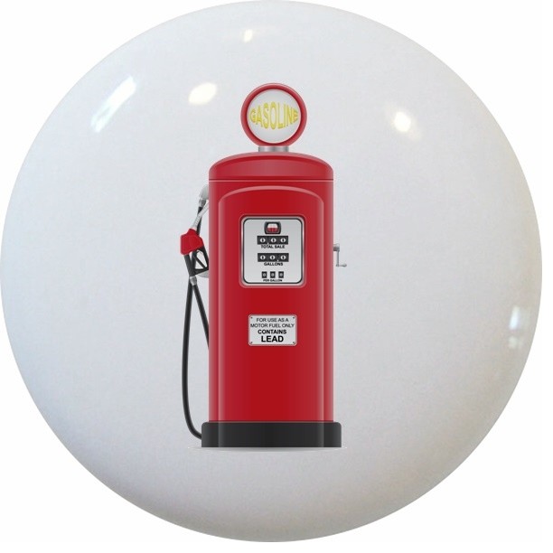 Red Vintage Gas Pump Knob - Contemporary - Cabinet And Drawer Knobs ...
