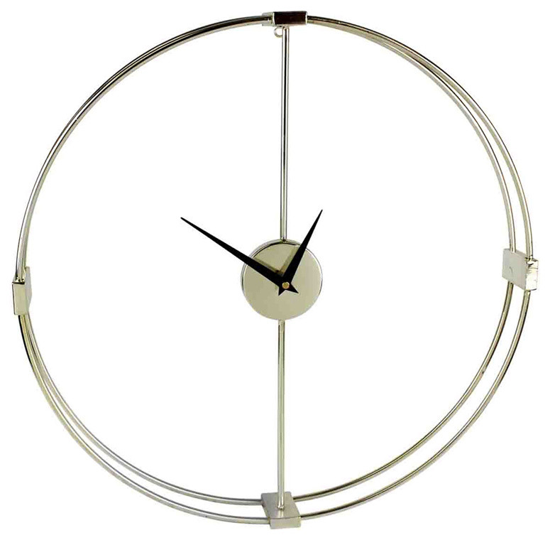 AMAZINGLY DESIGNED METAL MODERN WALL CLOCK, GOLD - Contemporary - Wall ...