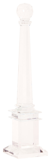 Howard Elliott Cut Glass Obelisk - Contemporary - Decorative Objects ...