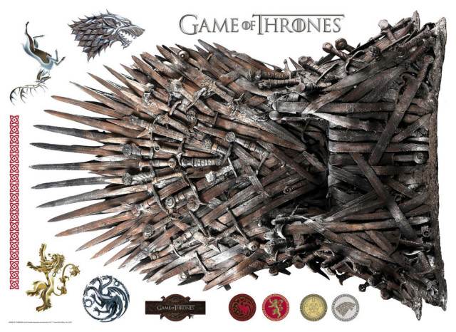 Game Of Thrones The Iron Throne Xl Giant Peel and Stick Wall Decals ...