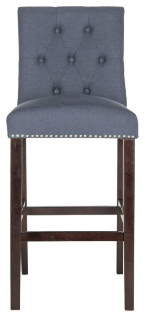 Andi Bar Stool Navy / Espresso Set of 2 - Transitional - Bar Stools And ...