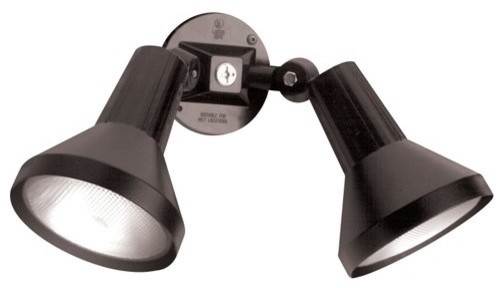 Nuvo 2-Light Halogen Outdoor Light Fixture, Black - Transitional ...