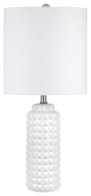 Nuloom Lydia Ceramic Linen Shade Table Lamp, 26", 26" - Transitional ...
