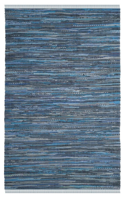 Safavieh Rag Rug Cotton RAR127B Rug, 2'3"x12' - Contemporary - Hall And ...