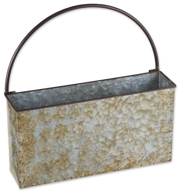 DII Rectangle Galvanized Wall Planter - Farmhouse - Indoor Pots And ...