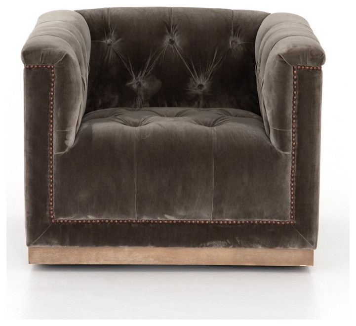 Fedor Swivel Chair, Sapphire Birch - Transitional - Armchairs And ...