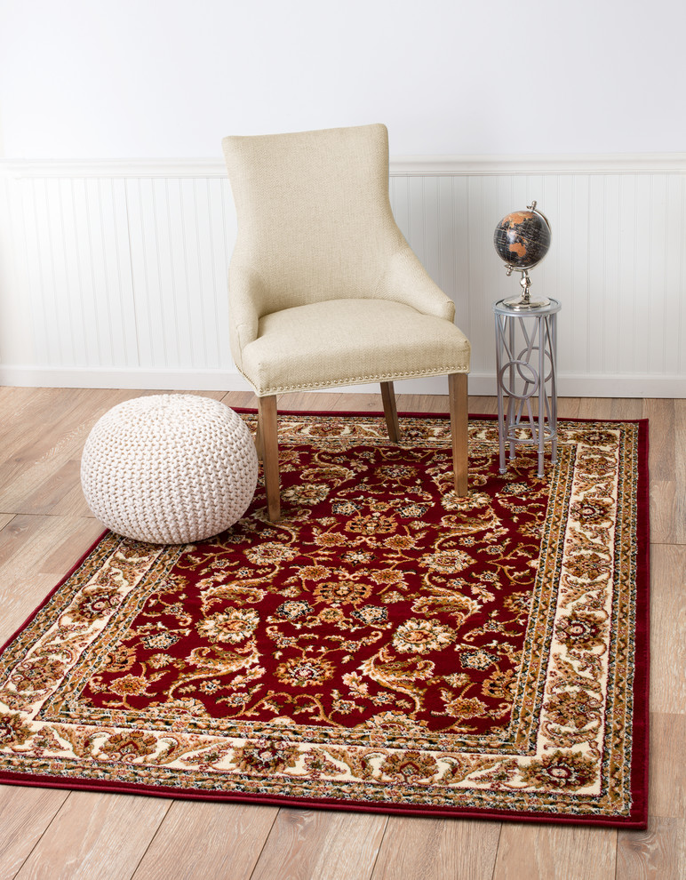 Summit Burgundy Oriental Area Rug (Design: H16) - Traditional - Area ...