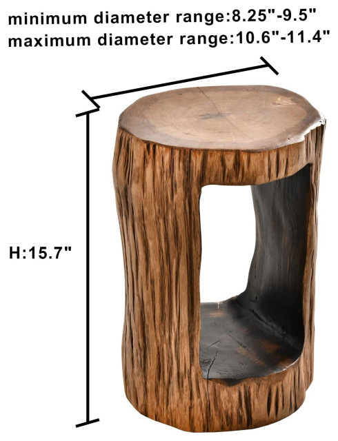 Welland Tree Stump Stool - Rustic - Accent And Garden Stools - by ...