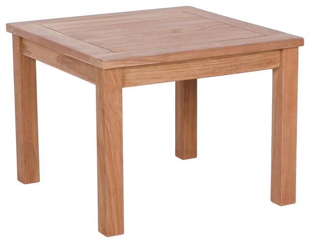 Courtyard Casual Basic Teak End Table - Transitional - Outdoor Side ...