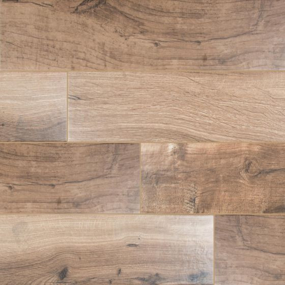 Palmetto Cognac 6X36 Matte Porcelain Tile, 4x4 or 6x6 Sample - Rustic ...