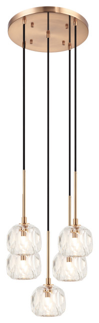 Matteo Lighting C61435AGBK Pendant, Aged Gold Brass Finish ...