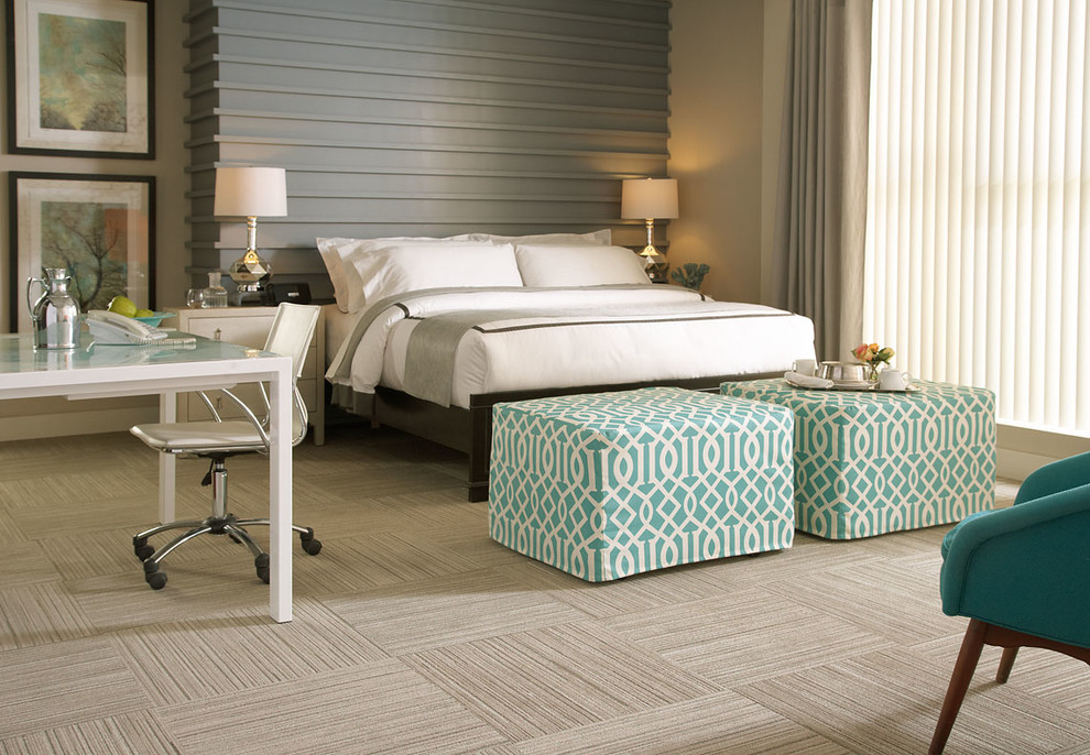 Castro Convertible Ottomans at the foot of a king size bed ...