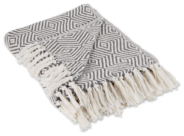 Aqua Double Diamond Throw - Contemporary - Throws - by VirVentures | Houzz