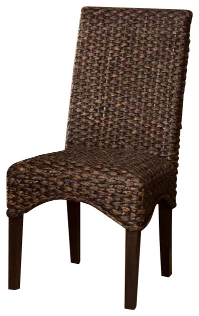 Hillsdale Furniture Water Hyacinth Chairs (Set of 2), Chocolate Wash ...