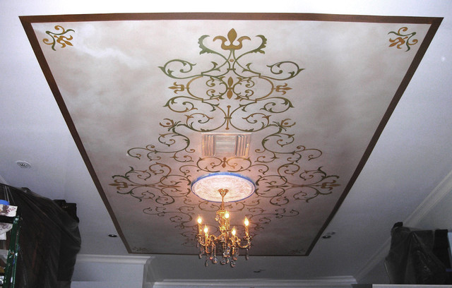 Murals, Stencil, Ceiling Designs - Traditional - Los Angeles - by Faux ...