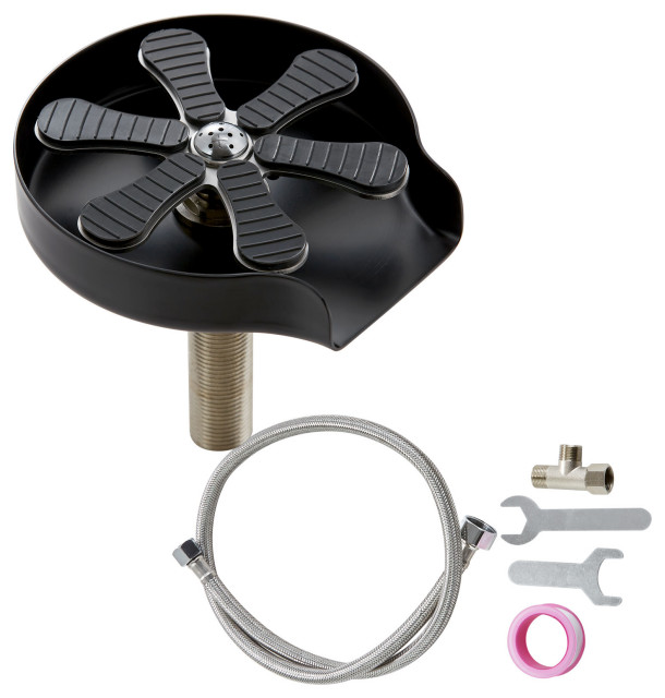 VEVOR Glass Rinser Cup Rinser 10 Holes Spraying 360 Rotating Stainless ...