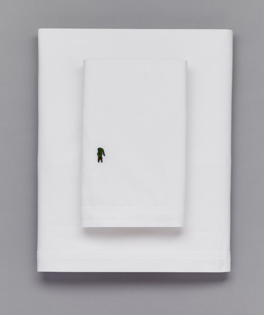 Lacoste Percale 220 Thread Count Sheet Set, Twin Extra Long ...