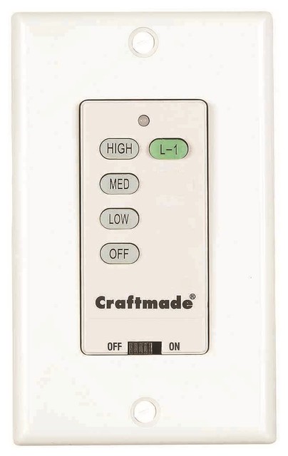 Craftmade Wall Control Only, White - Contemporary - Ceiling Fan ...