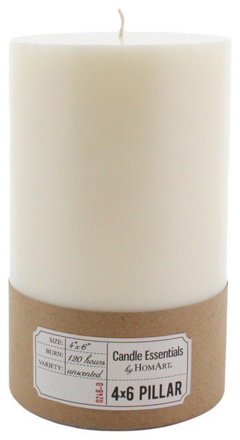 Ivory Pillar, 3"x9", 4"x6" - Contemporary - Candles - by Homart | Houzz