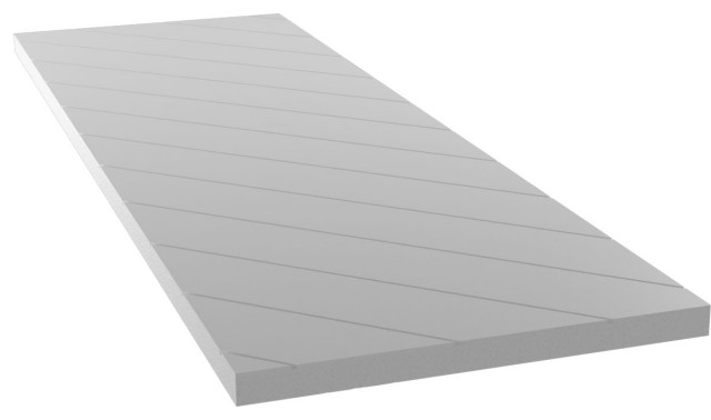 True Fit PVC Diagonal Slat Modern Style Fixed Mount Shutters, 12"W x 59 ...