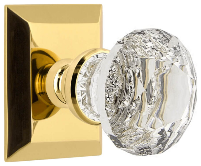 Grandeur Fifth Avenue Square Rosette Privacy with Brilliant Crystal ...