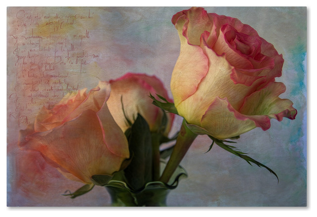 Bob Rouse 'Romance' Canvas Art, 22"x32" - Contemporary - Prints And ...