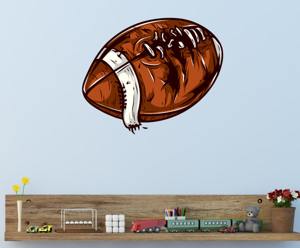 Football Vinyl Wall Decal FootballUScolor007, 10 in. - Contemporary ...