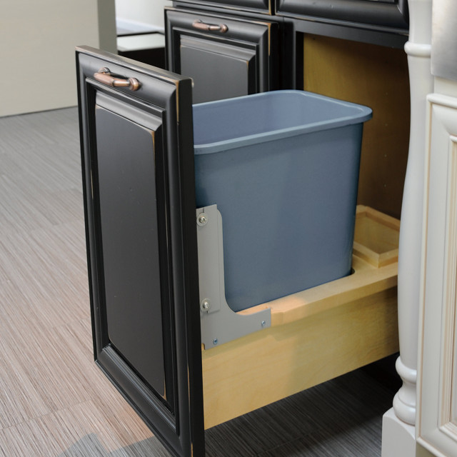 Dowell 15" Single Bin Pullout Set - Contemporary - Trash Cans - by ...