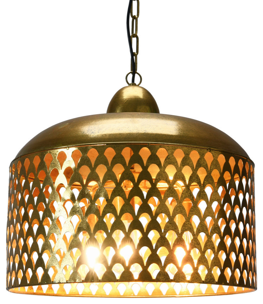 Gold Metal Pendant Light - Transitional - Pendant Lighting - by ...