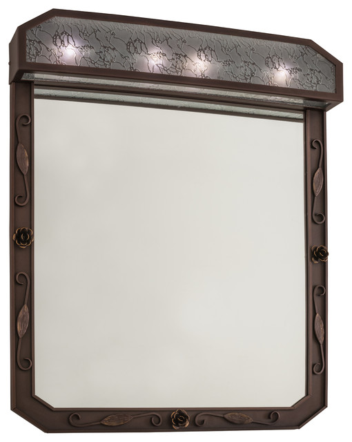 30W Arabesque Lighted Vanity Mirror - Traditional - Bathroom Mirrors ...