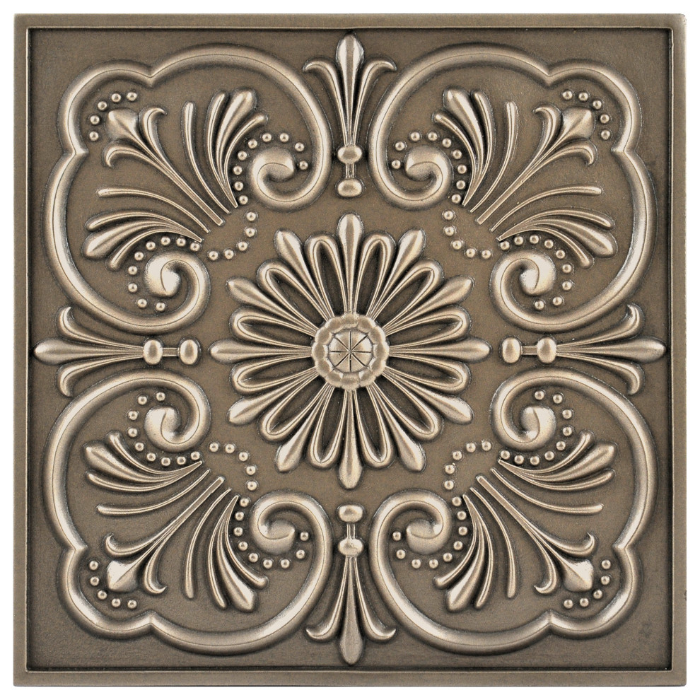 Backsplash Metal Mural Tile Hand Made Plaque Crown 12"x12 ...