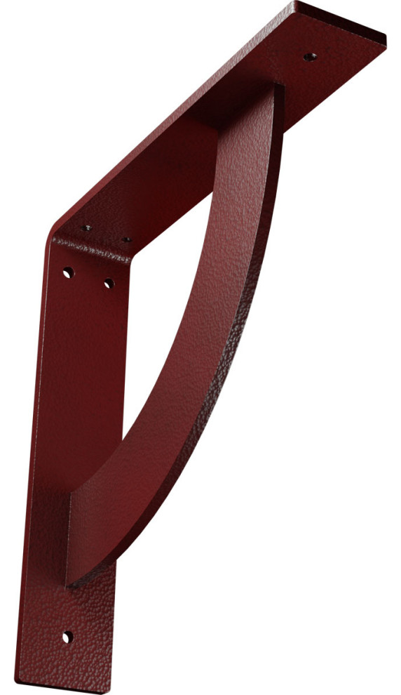 1 1/2"Wx5 1/2"Dx8"H Edwards Wrought Iron Bracket, Single Center Brace ...