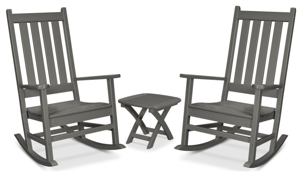 Trex Outdoor Cape Cod 3-Piece Porch Rocking Chair Set - Transitional ...