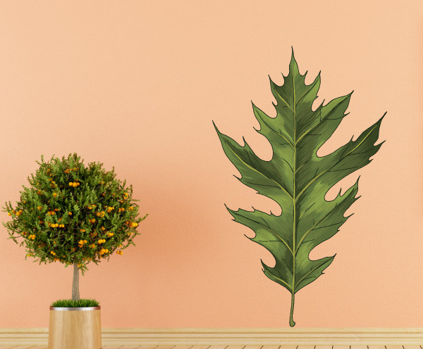 Floral Leaf Vinyl Wall Decal FloralLeafUScolor001, 18 in ...