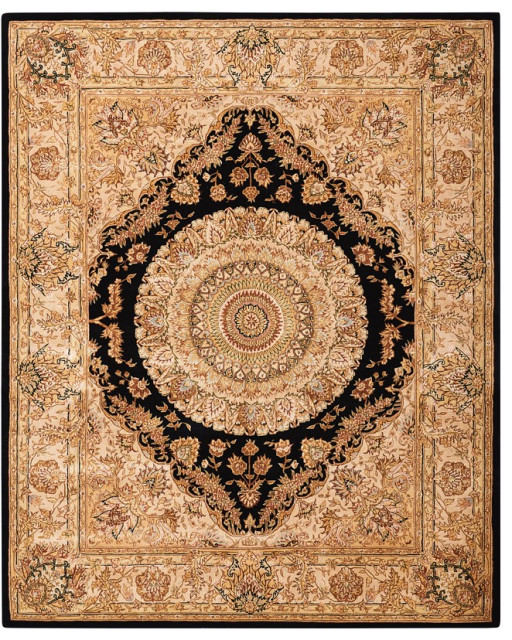 Nourison 2000 2233 Black Area Rug, 8'6"x11'6" - Traditional - Area Rugs ...