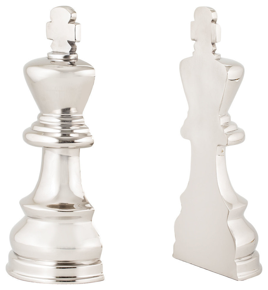 Zugzwang Chess-Piece Book Ends, Set of 2 - Contemporary - Bookends - by ...