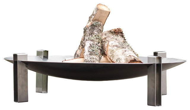 Solid Carbon Steel Fire Pit Alna 31.5" - Contemporary - Fire Pits - by ...
