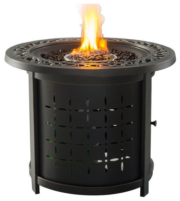 Aluminum Round Firepit Table - Transitional - Fire Pits - by ...