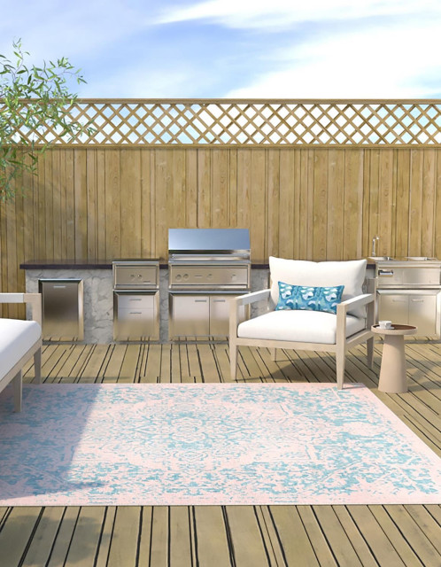 Jill Zarin Dubai Outdoor Rug, 7' 10 x 7' 10 Square - Contemporary ...