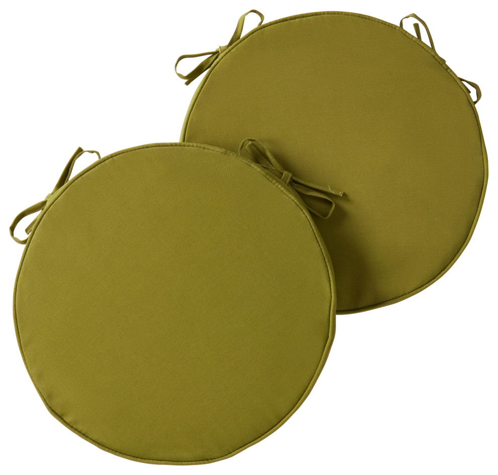 18" Round Outdoor Chair Pad, Set of 2 - Contemporary - Outdoor Cushions ...
