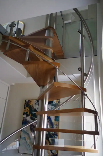 Beautiful Spiral Staircases with Oak and Curved Perspex - Modern ...