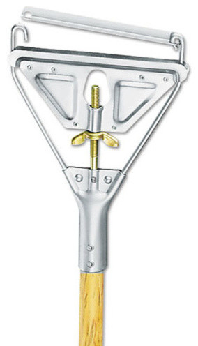 Quick Change Metal Head Wooden Mop Handle, Junior, 0.88 dia x 54 ...