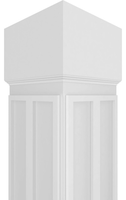Craftsman Classic Square Non-Tapered Bondi Fretwork Column, 8"Wx8'H, 10 ...